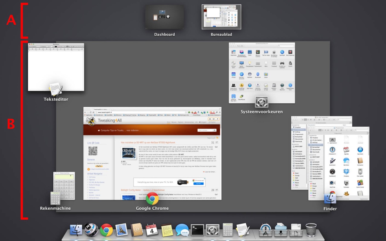 Tweaking4All.nl - MacOS X - Gebruik meerdere bureaubladen via Mission ...